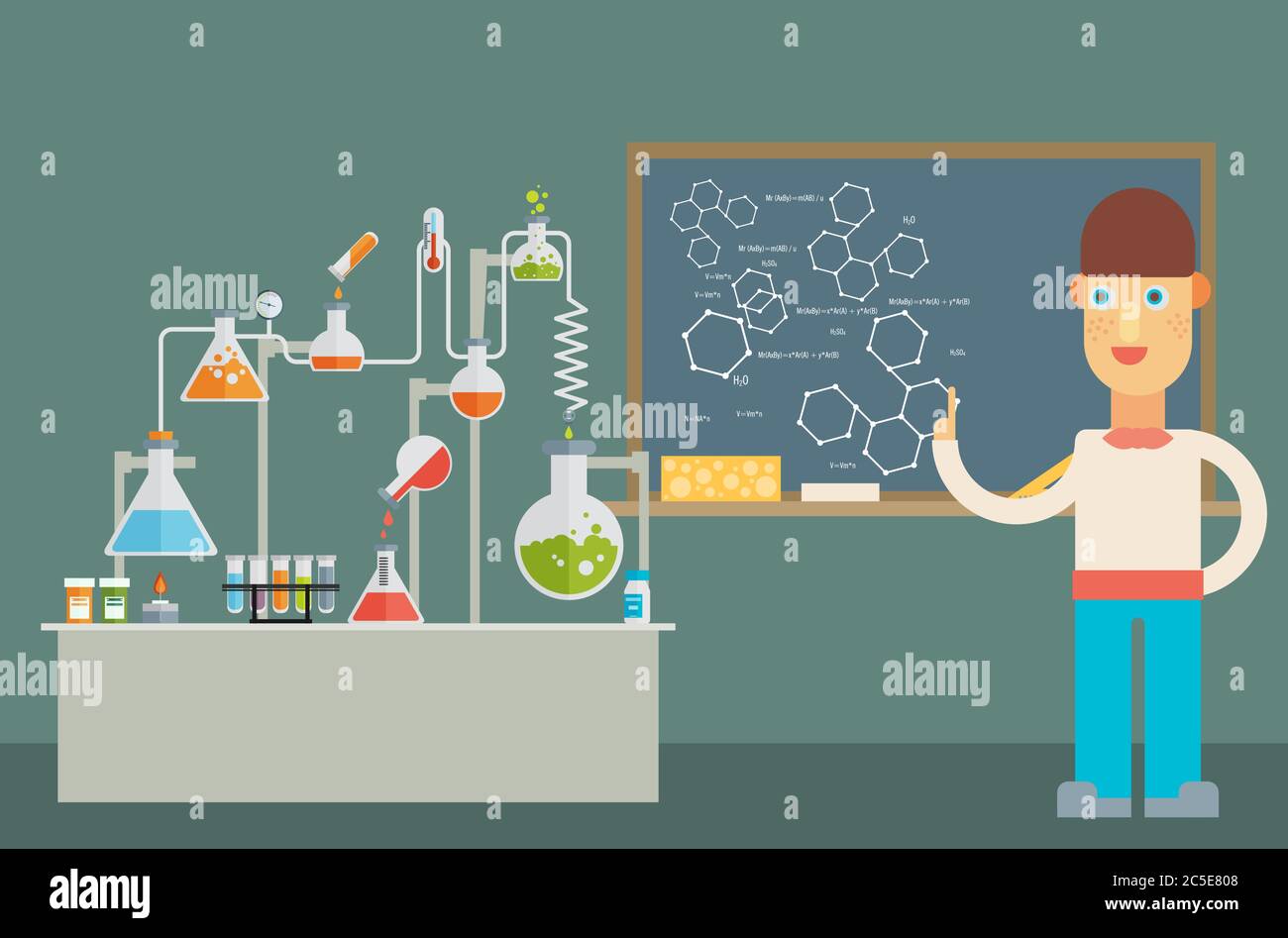 Laboratory Conceptual. Vector Illustration Stock Vector Image & Art - Alamy