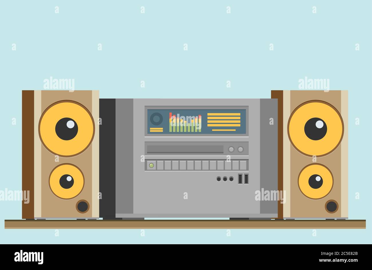 Music Center. Flat vector Stock Vector Image & Art - Alamy