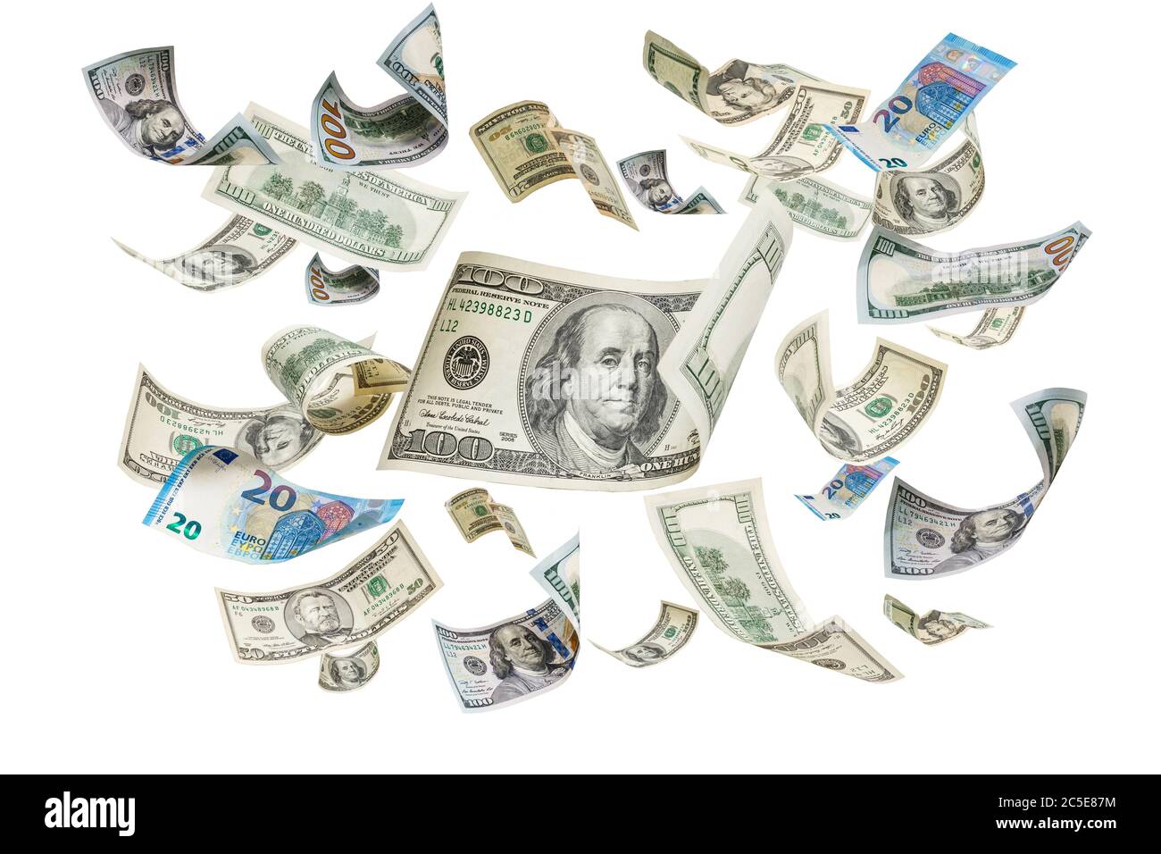 Abstract dollar bill sign Cut Out Stock Images & Pictures - Alamy