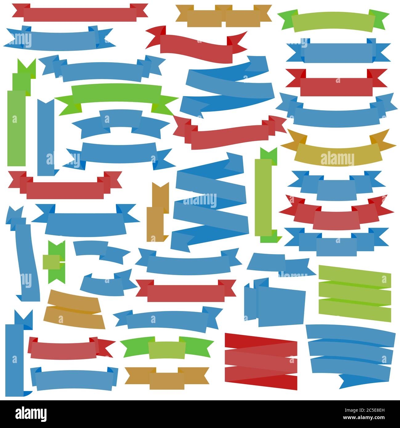 Vector color Ribbons Set Stock Vector Image & Art - Alamy