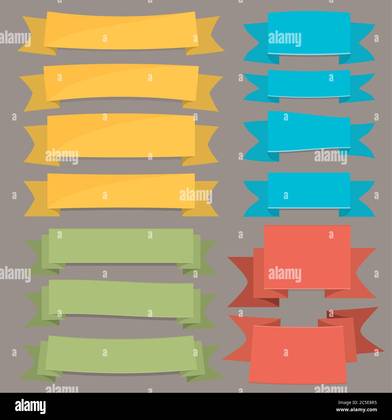 Vector color Ribbons Set Stock Vector Image & Art - Alamy