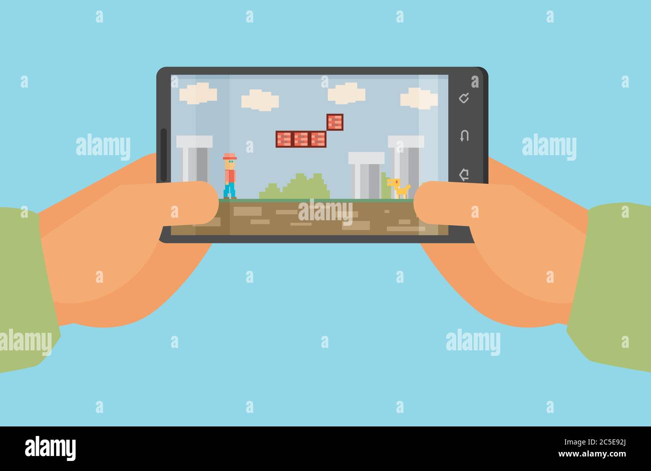 Mobile gaming concept , flat design , eps10 vector format Stock Vector ...
