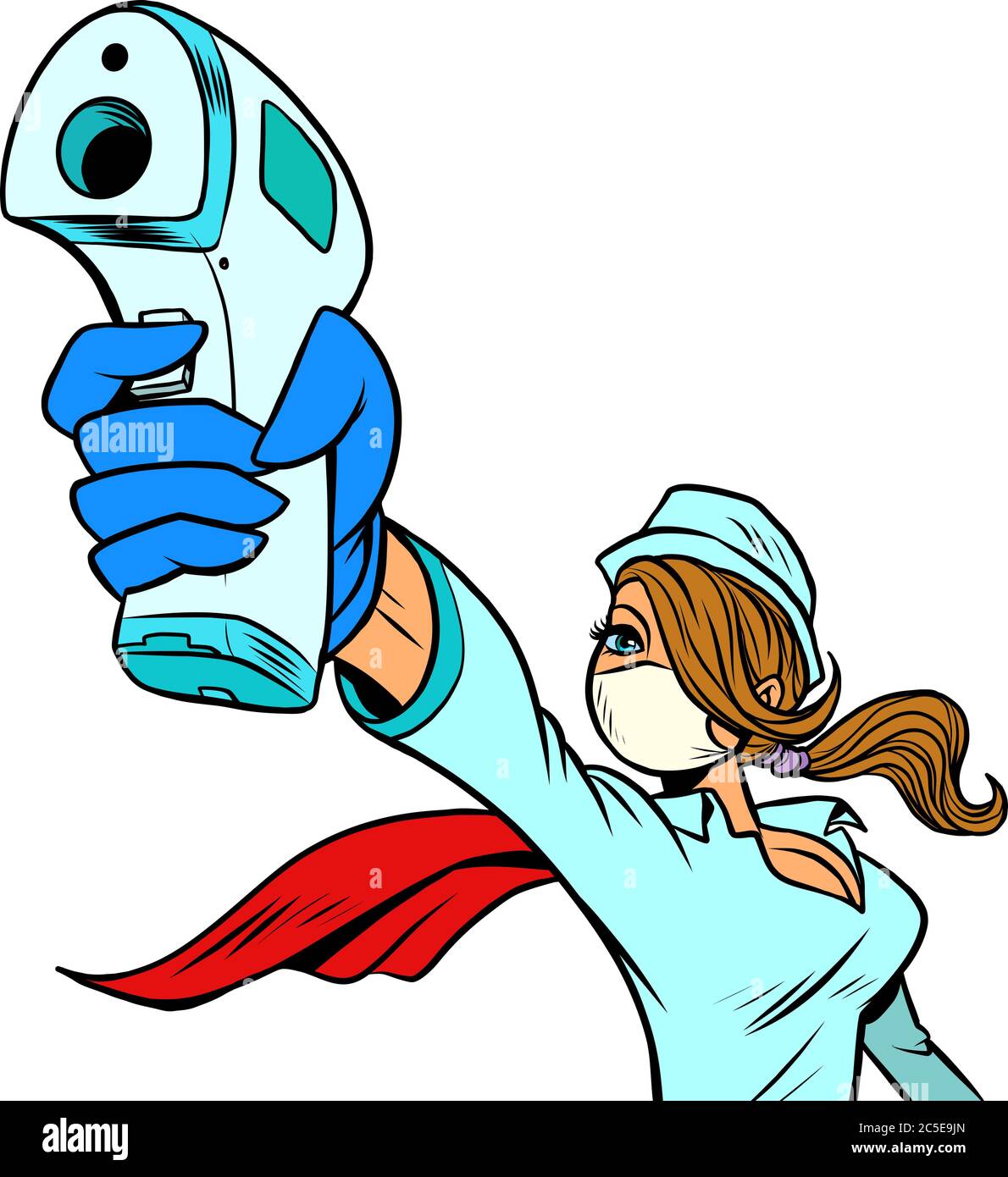 Non contact electronic thermometer Cut Out Stock Images & Pictures - Alamy