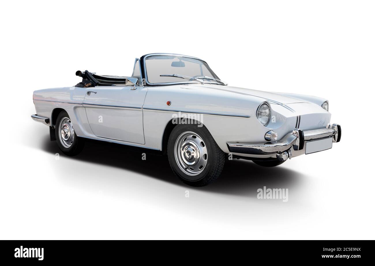 Classic French sport cabrio car isolated on white Stock Photo - Alamy