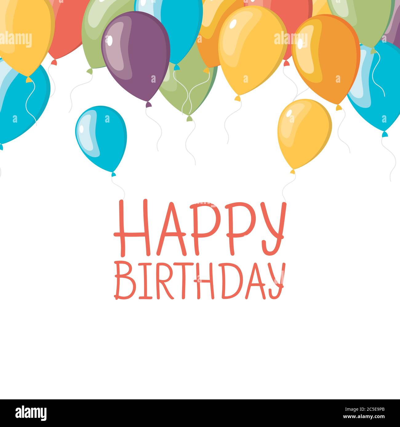 Colorful birthday background in flat design style Stock Vector Image ...
