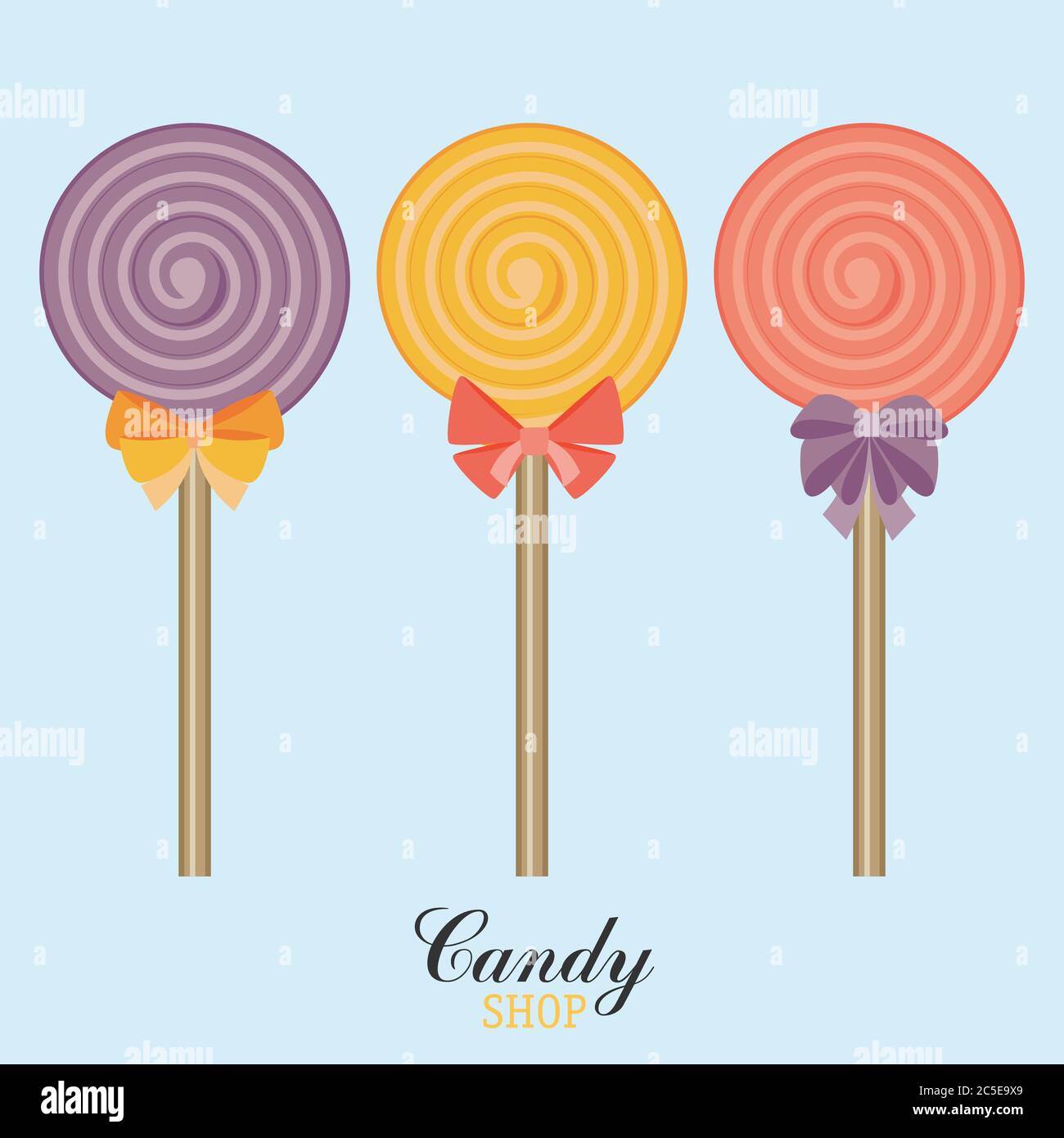 Flat style design candy set Stock Vector Image & Art - Alamy