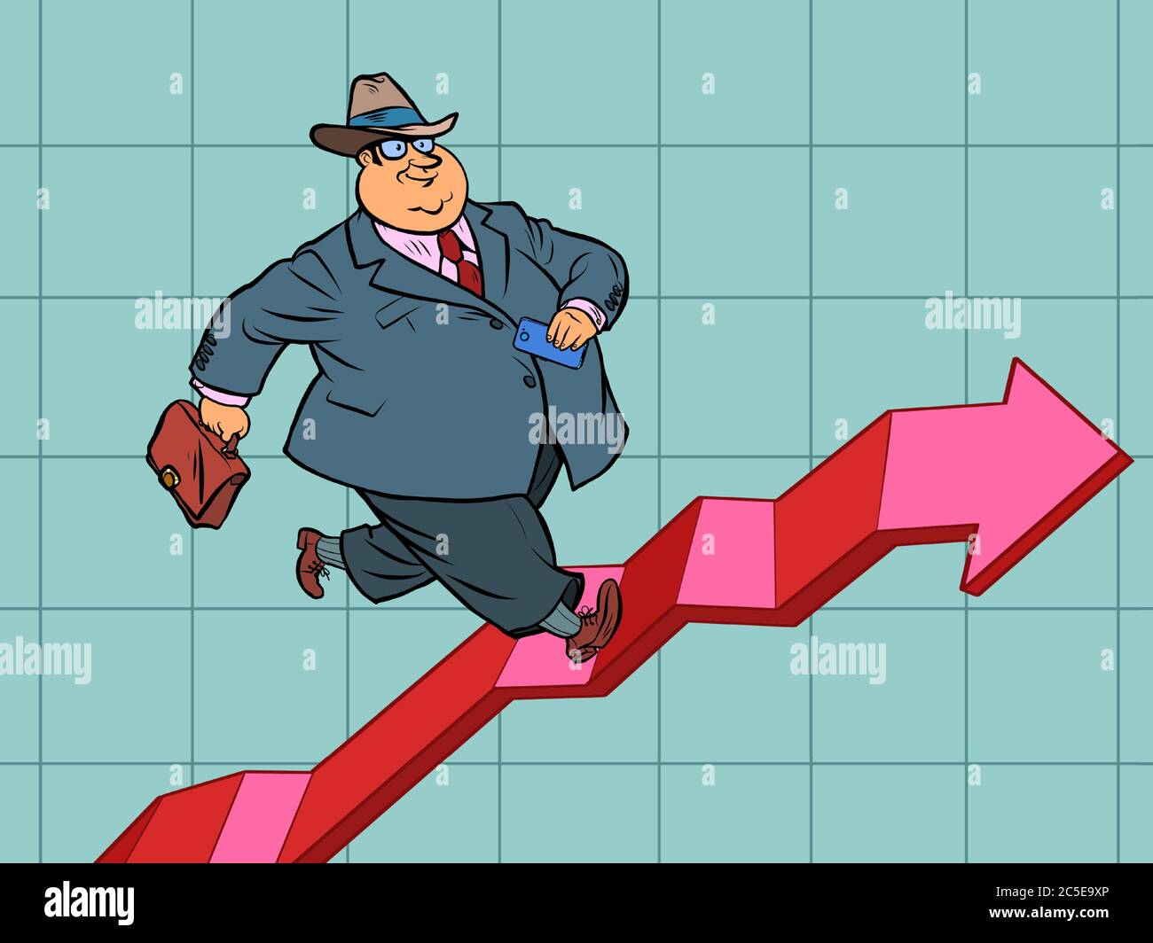Growth profit symbol businessman Stock Vector Images - Alamy