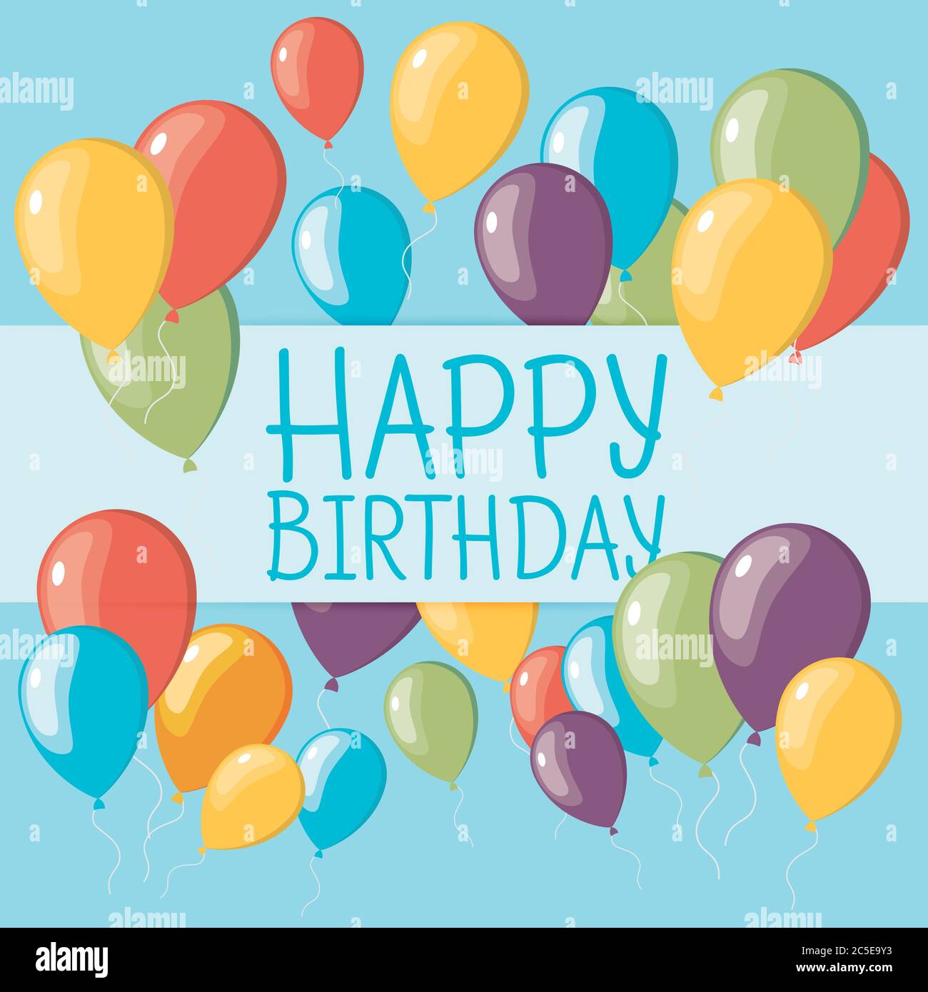 Colorful birthday background in flat design style Stock Vector Image ...