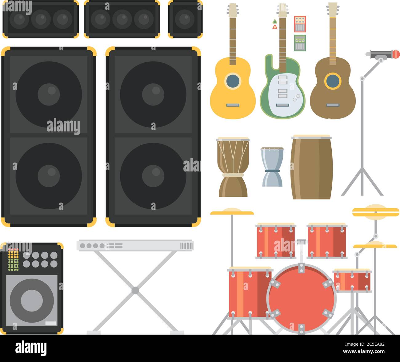 Musical instruments. Vector flat illustration Stock Vector Image & Art ...