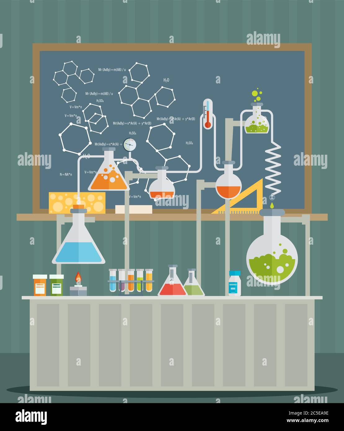 Laboratory Conceptual. Vector Illustration Stock Vector Image & Art - Alamy