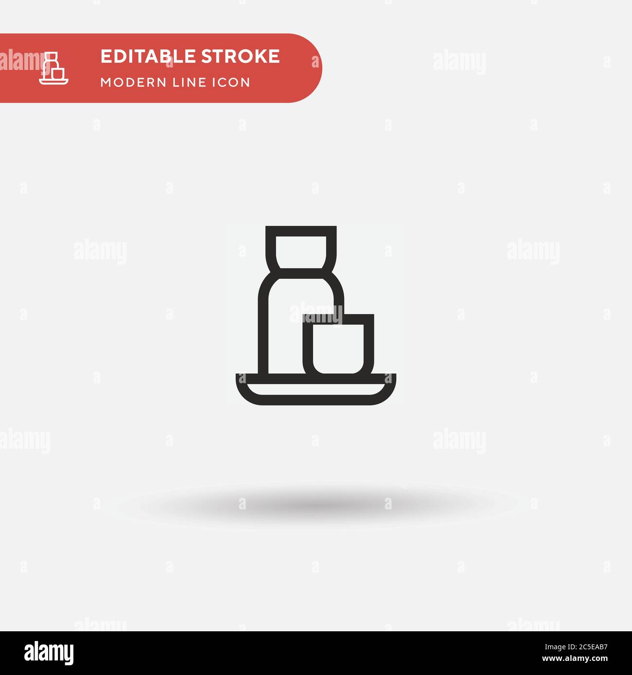 Sake Simple vector icon. Illustration symbol design template for web ...