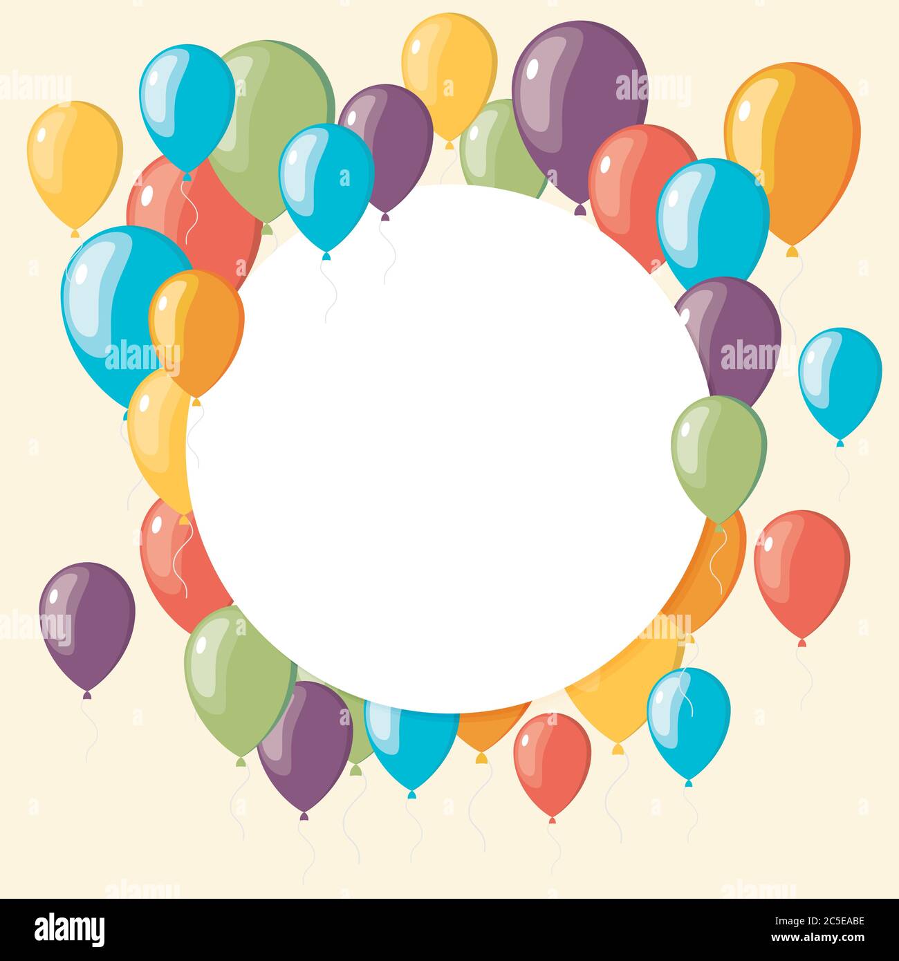 Colorful birthday background in flat design style Stock Vector Image ...