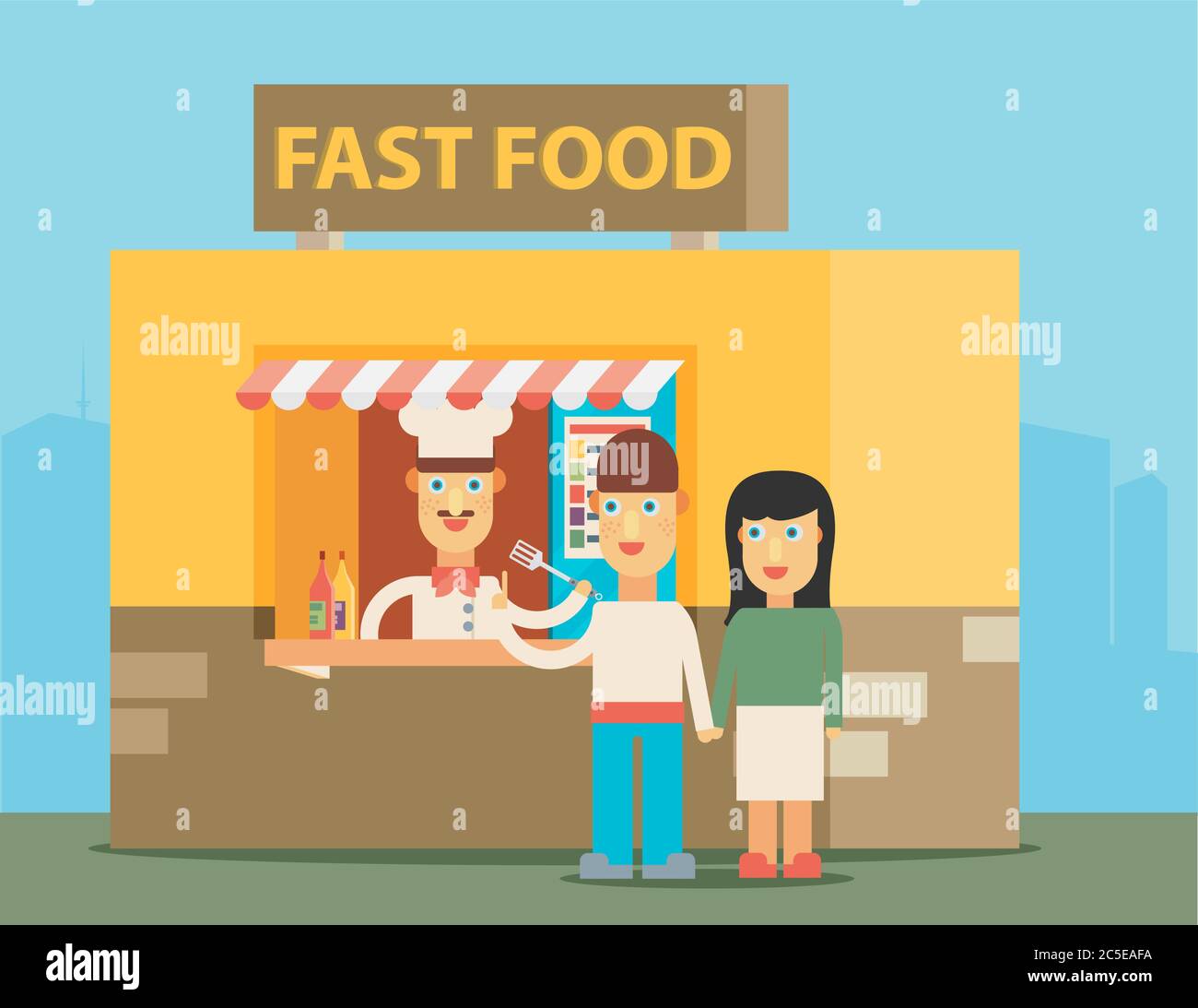 Sandwich stall Stock Vector Images - Alamy