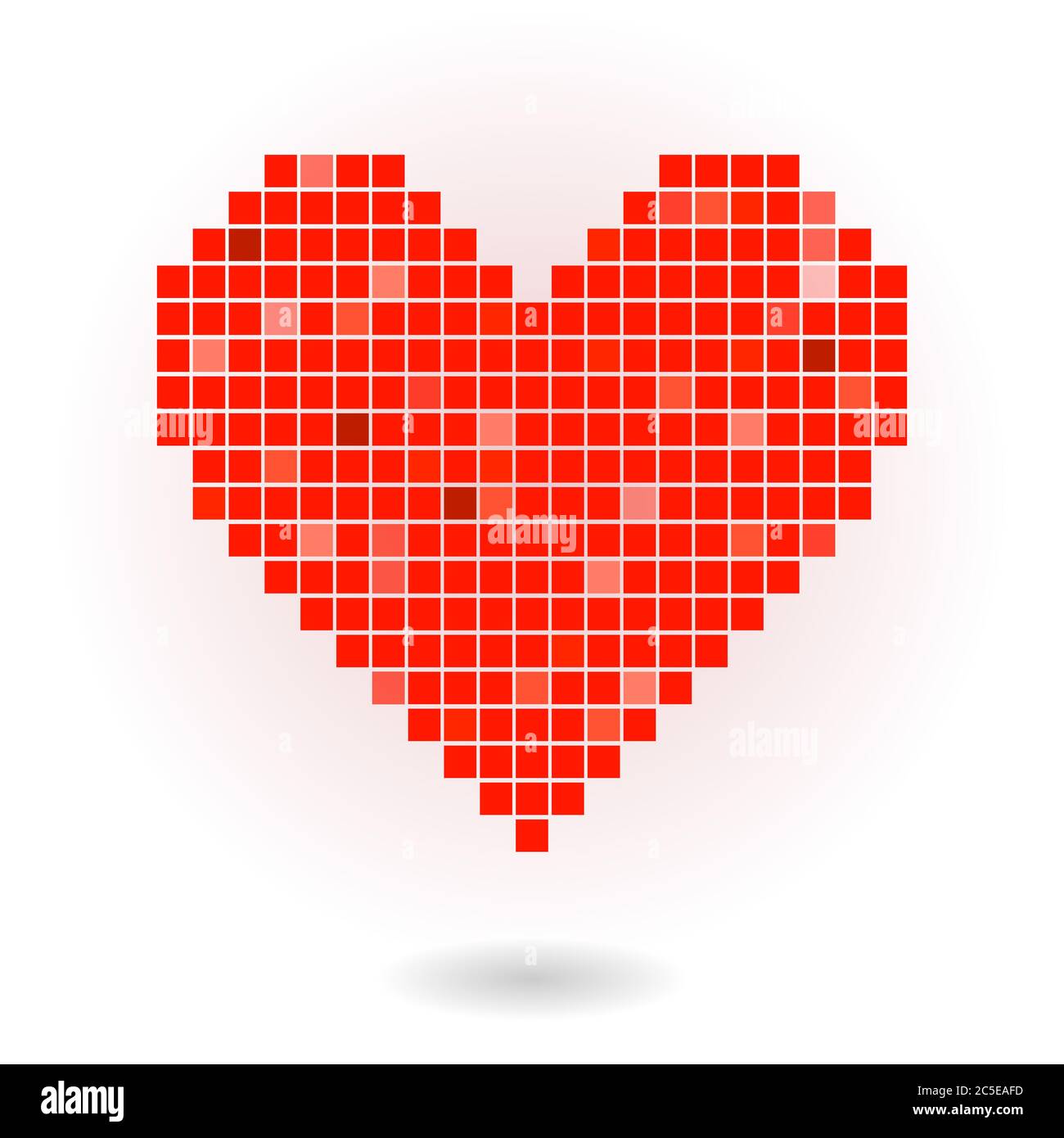 Red pixel heart Stock Vector Image & Art - Alamy