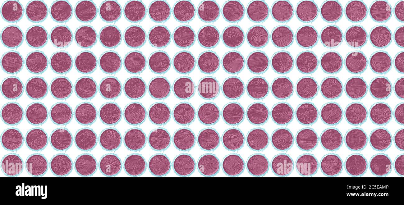 Pattern of circles with jagged edges and leather emboss, burgundy and ...