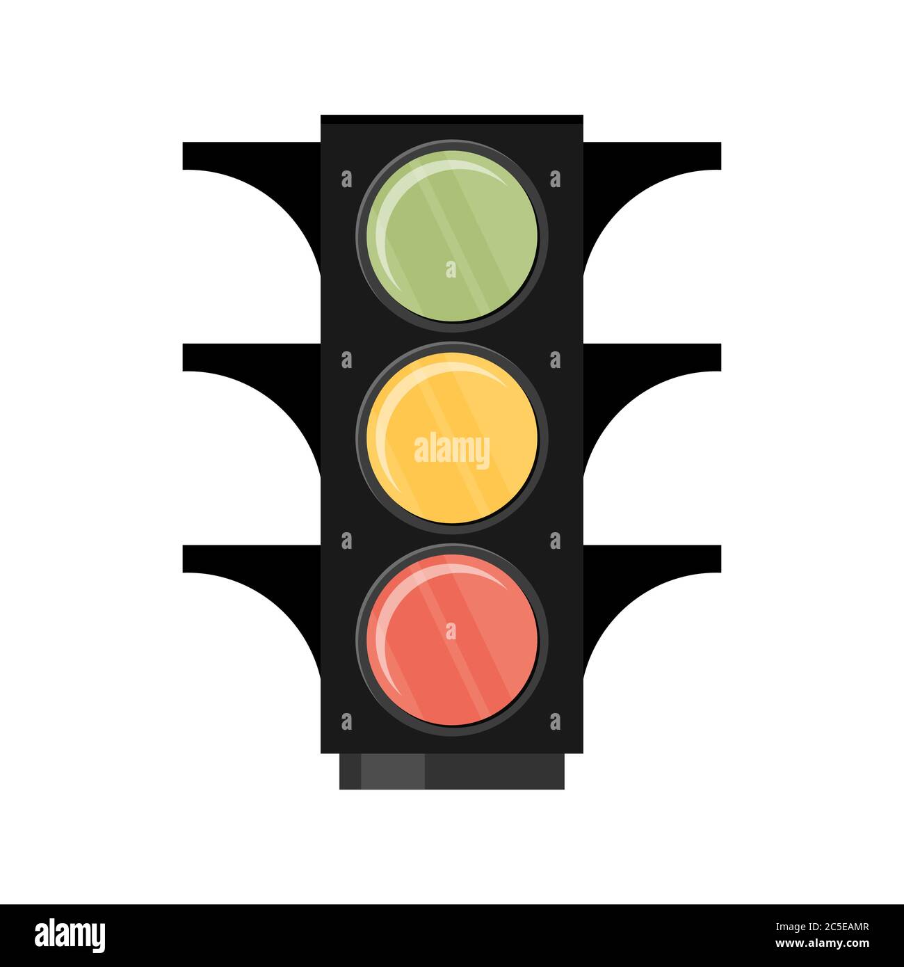 Traffic light. Single flat icon on white background. Vector ...