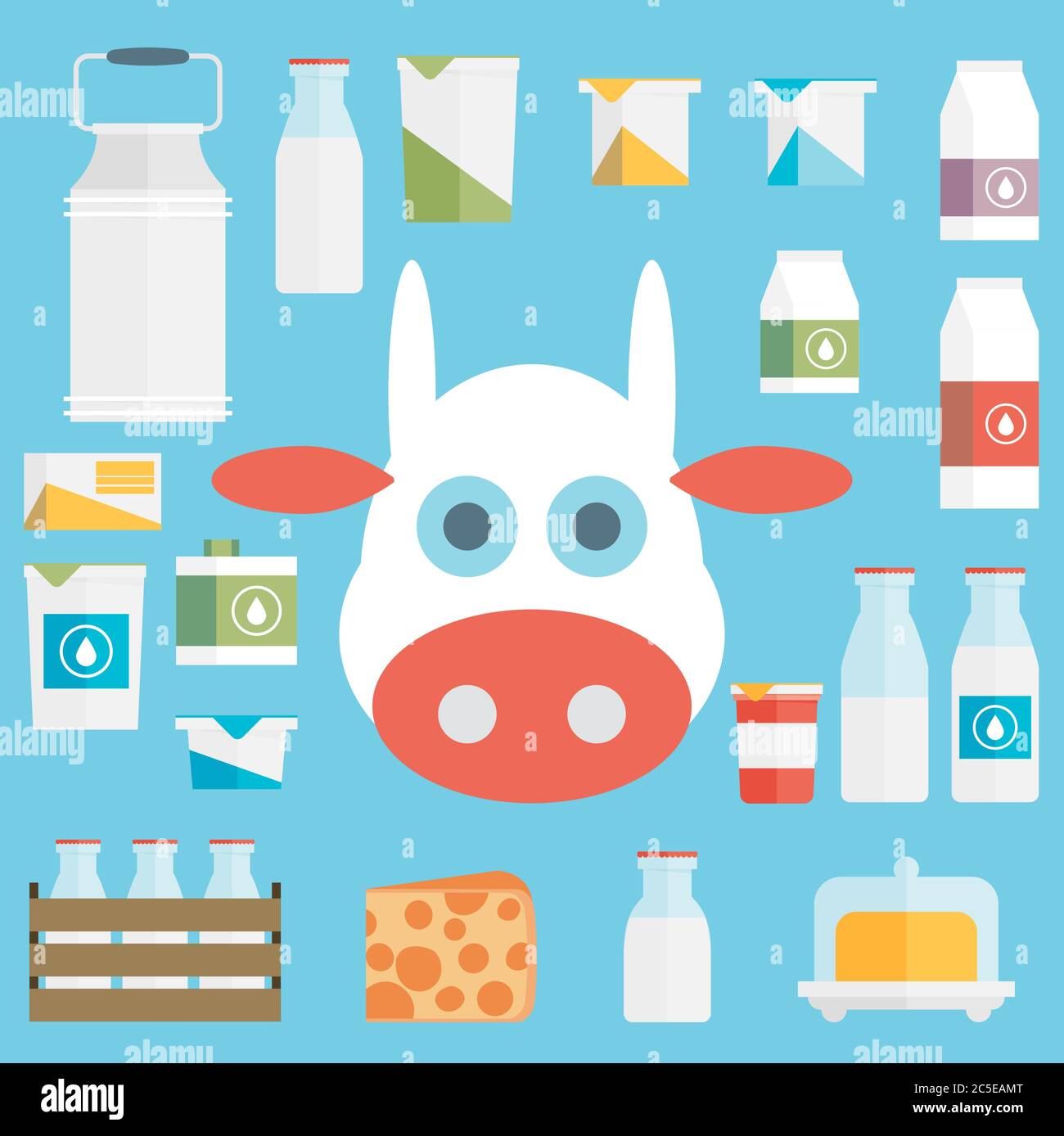 Milk icon set hi-res stock photography and images - Alamy