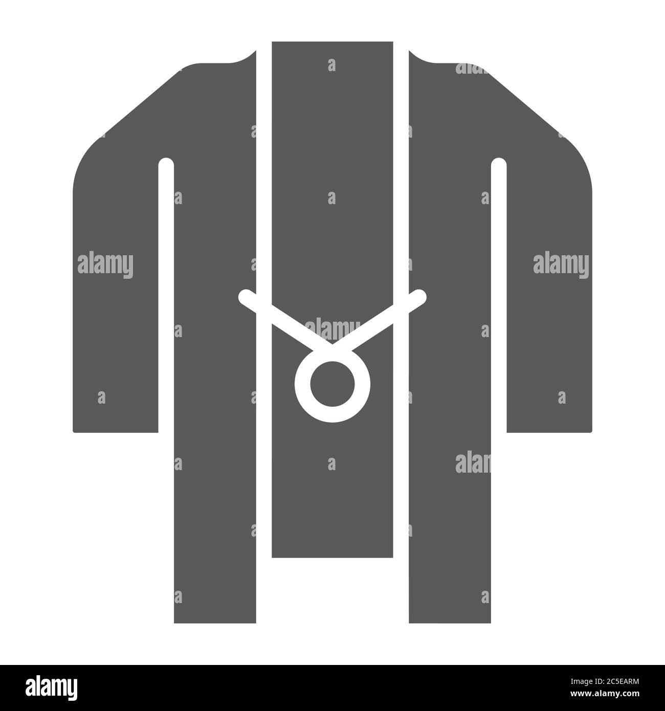 Haori glyph icon, asian and clothes, japan kimono sign, vector graphics ...