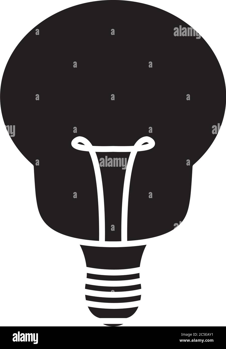 br led bulb light icon over white background, silhouette style, vector ...