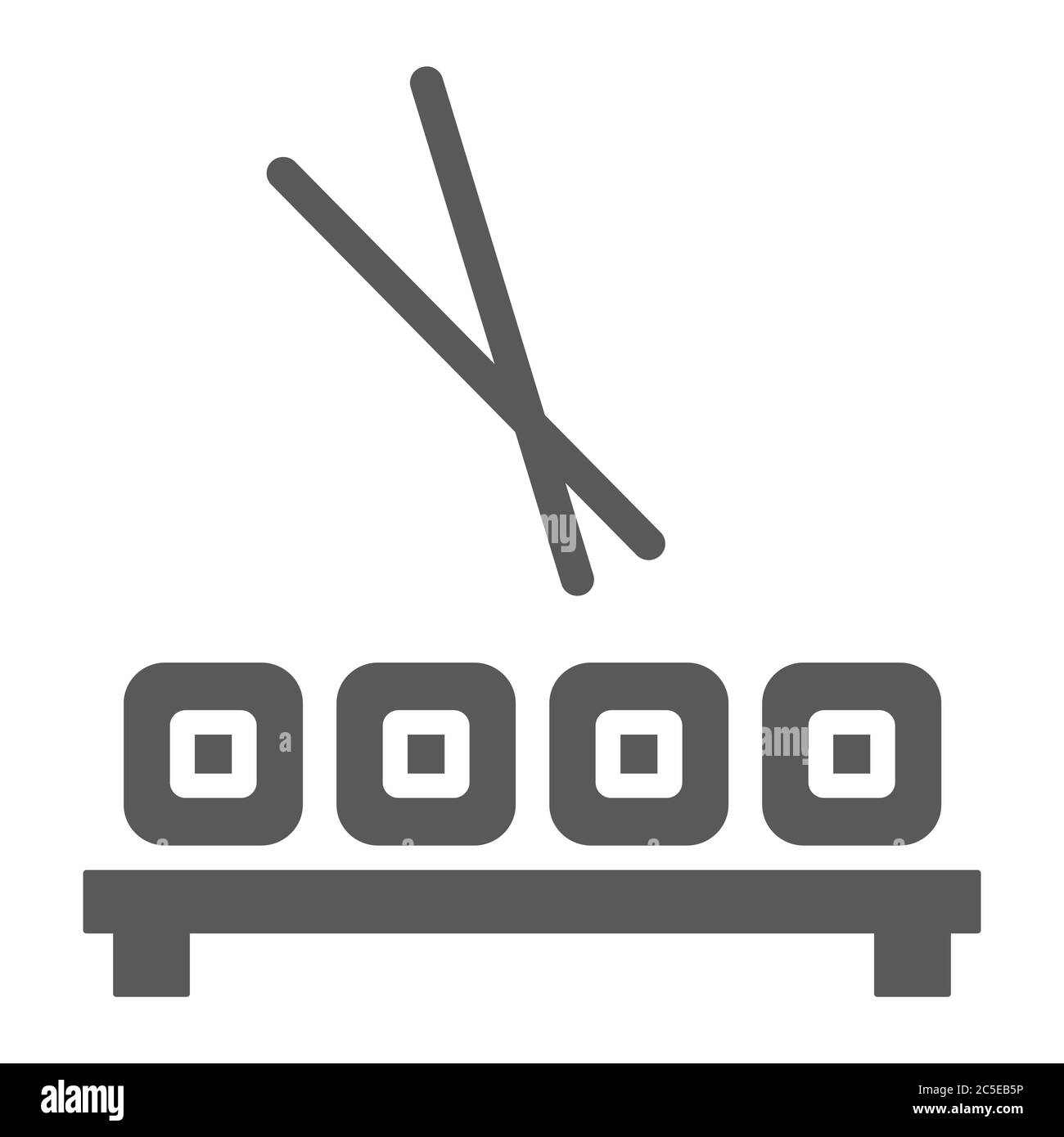 Sushi roll glyph icon, asian and food, japanese seafood sign, vector ...