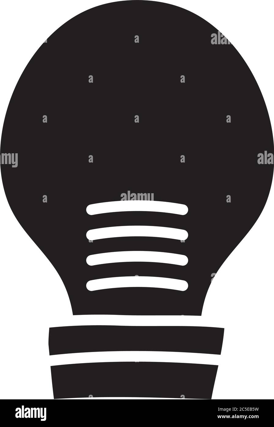 light lamp icon over white background, silhouette style, vector ...