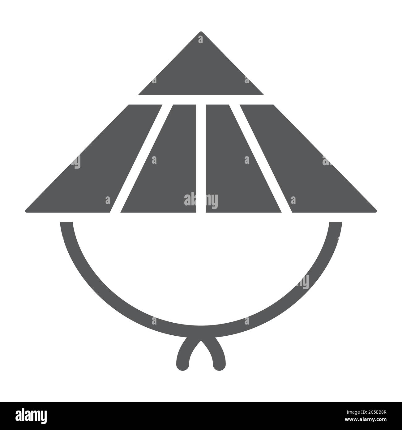 Kasa glyph icon, asian and cap, japanese hat sign, vector graphics, a ...