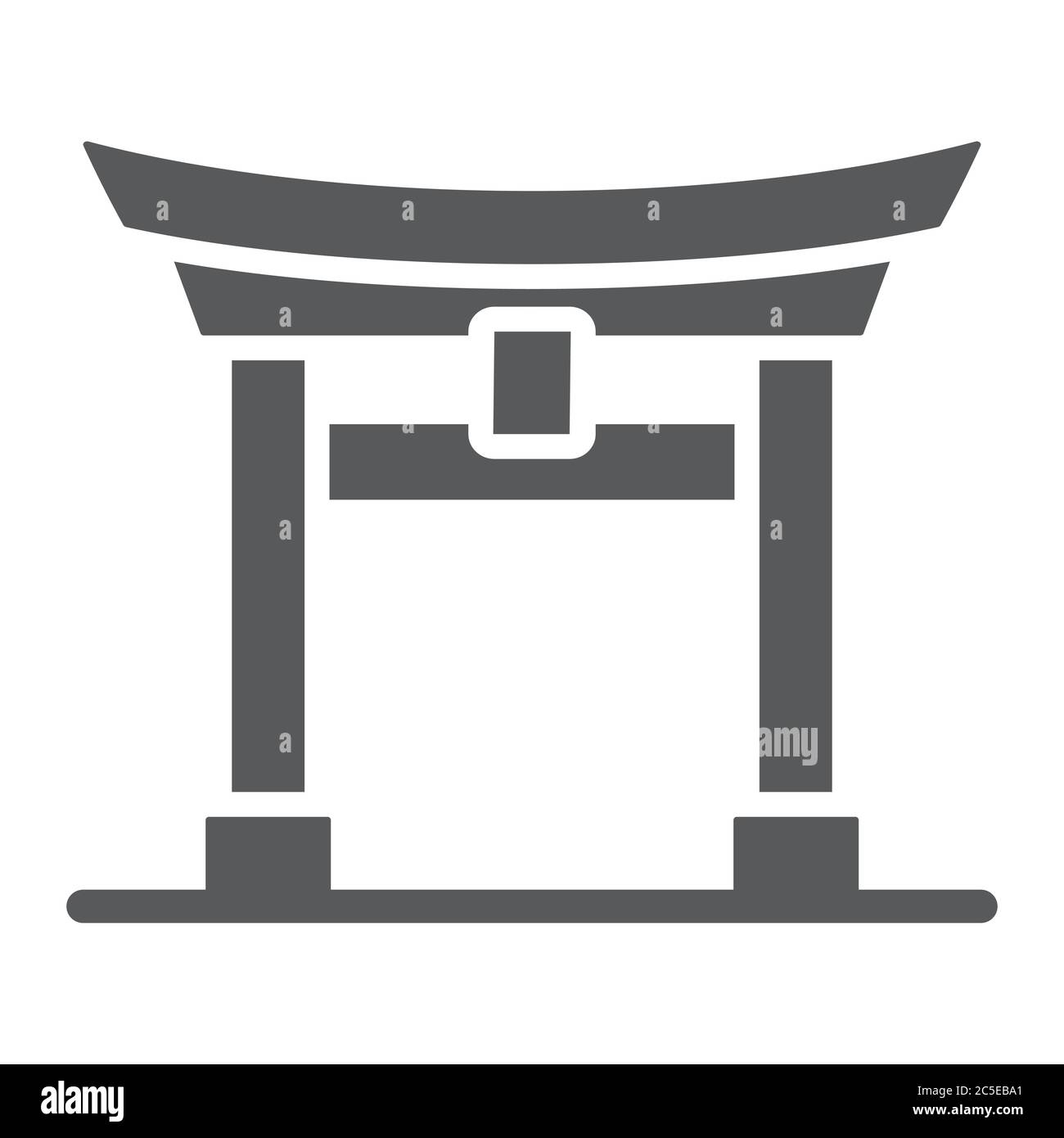 Torii gate glyph icon, japan and architecture, japan gate sign, vector ...