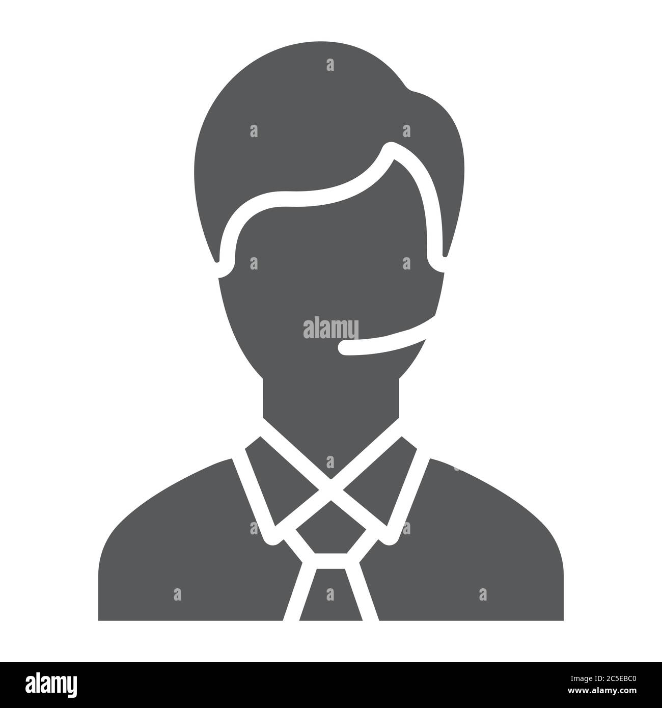 Support man glyph icon, call and communication, consultation sign ...