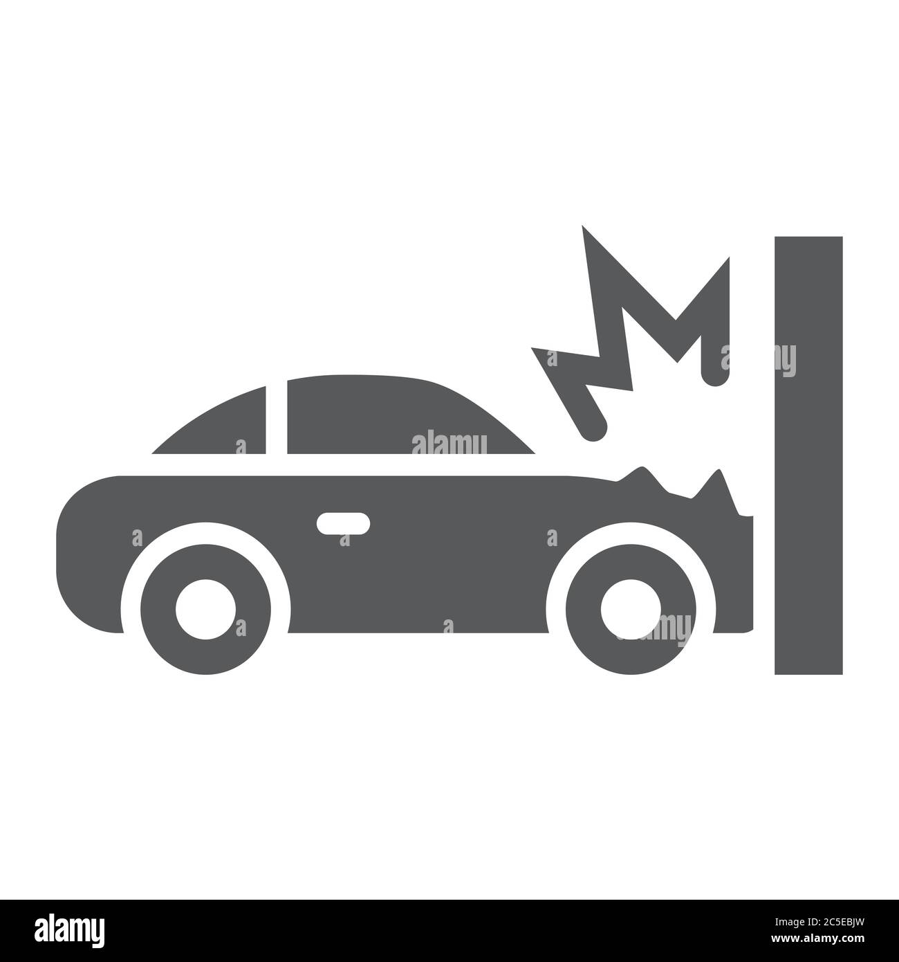 Traffic accident glyph icon, disaster and auto, car crash sign, vector ...