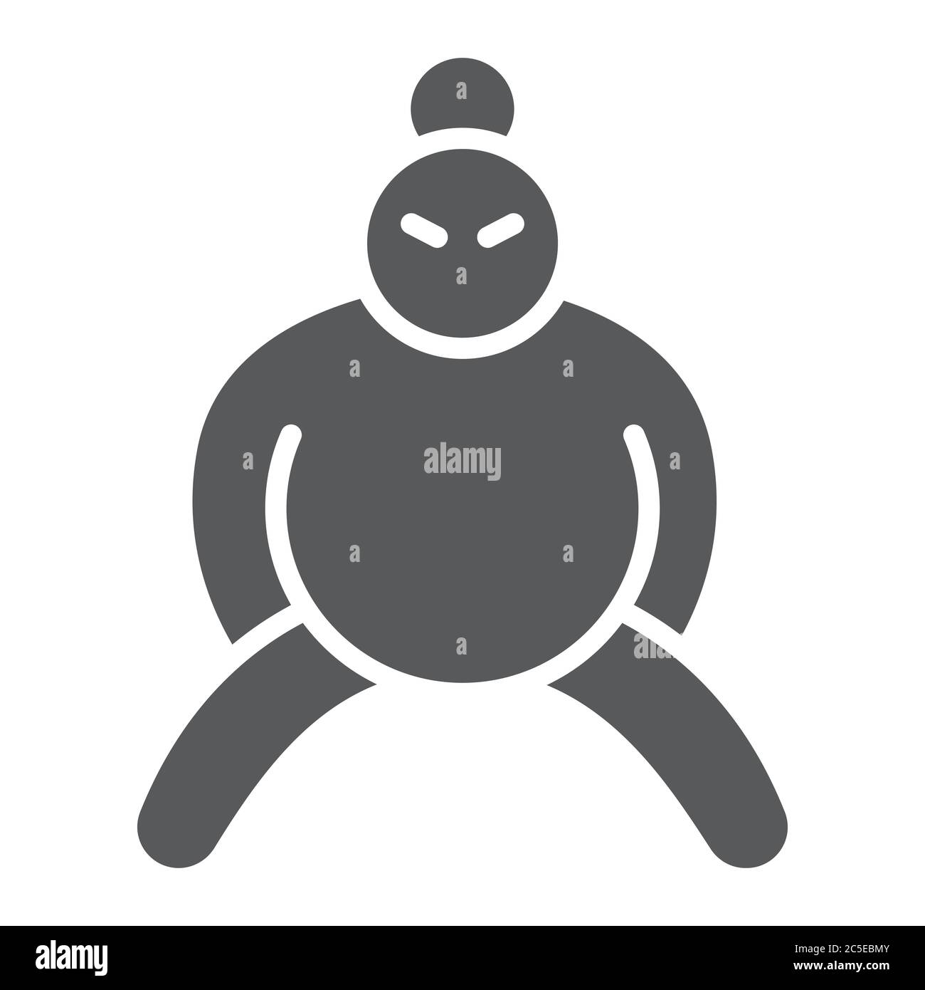 Sumo glyph icon, asian and character, japanese wrestler sign, vector ...
