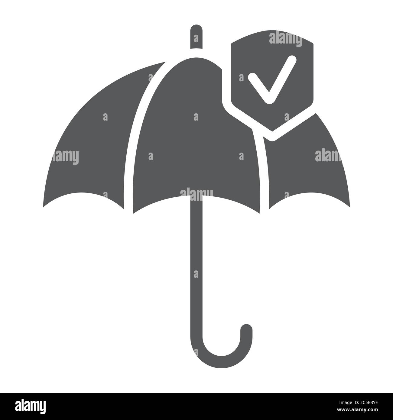 Reliability glyph icon, protection and reliable, umbrella sign, vector ...