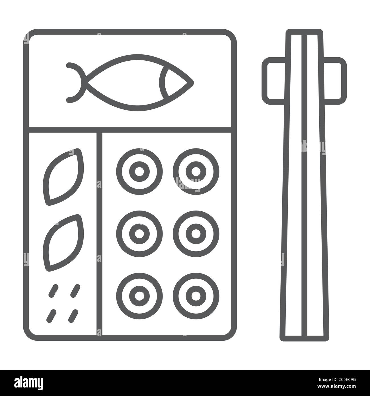 Bento thin line icon, asian and food, japanese lunch box sign, vector ...