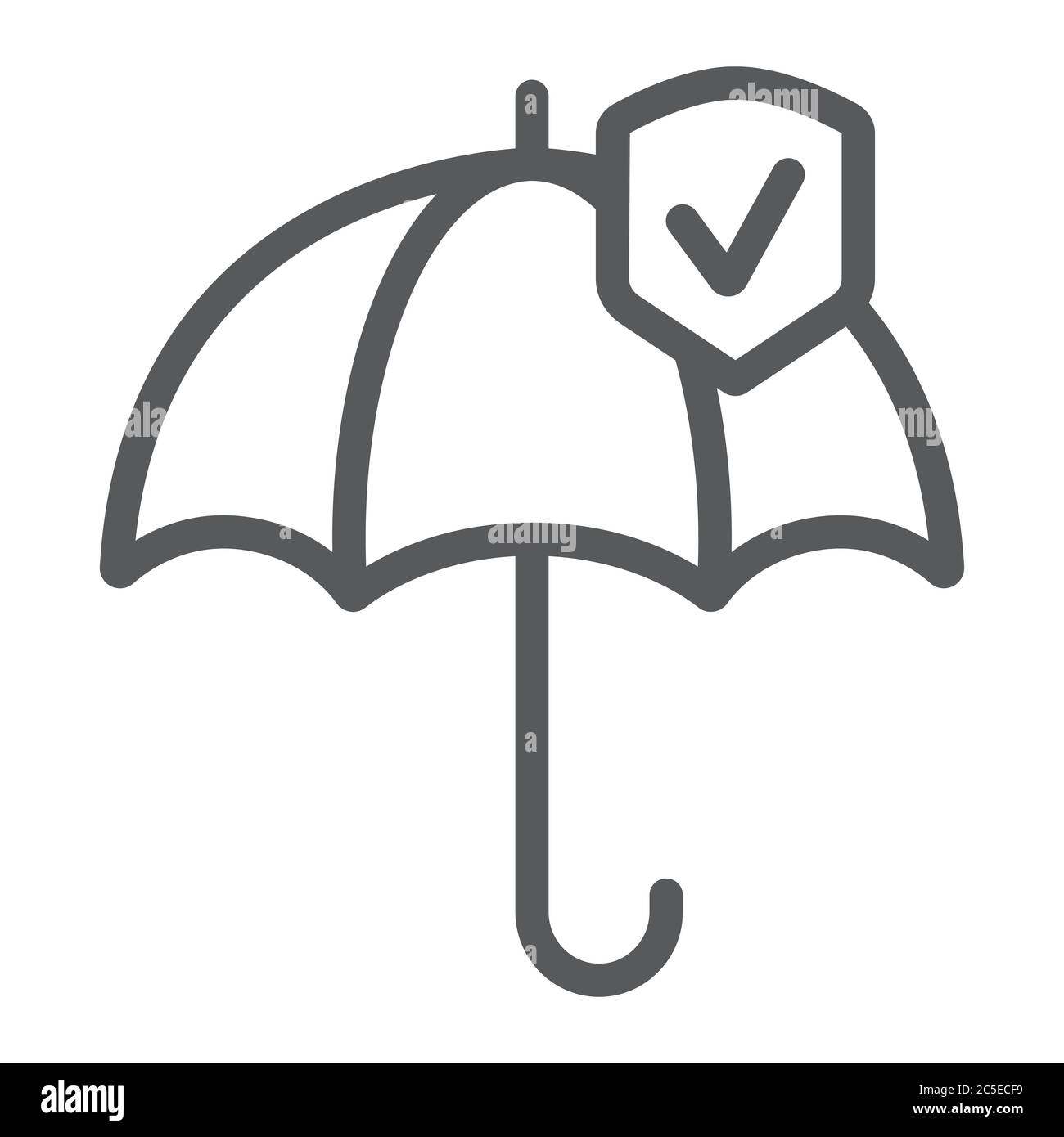 Reliability line icon, protection and reliable, umbrella sign, vector ...