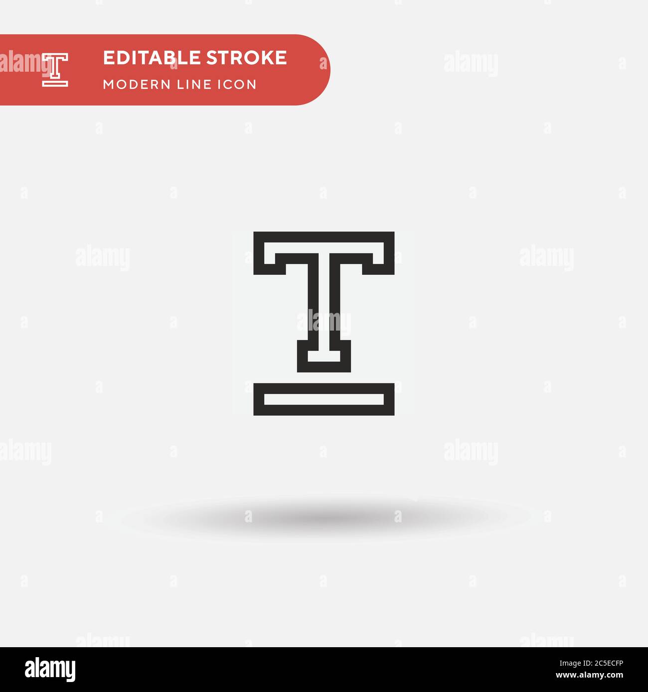 Underline Simple vector icon. Illustration symbol design template for ...