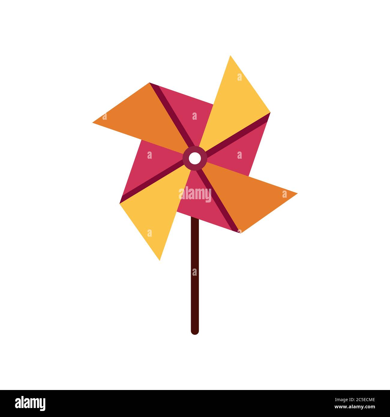 Toy windmill propeller on white background. Elements for Childrens Day ...