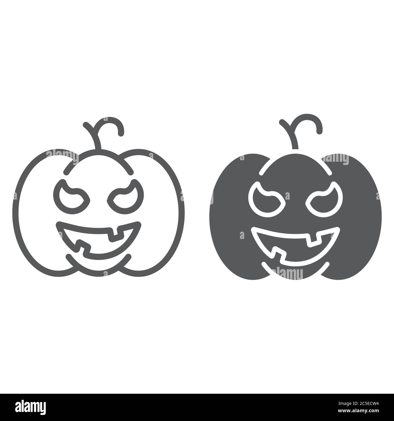 Pumpkin line and glyph icon, gourd and autumn, squash sign, vector ...