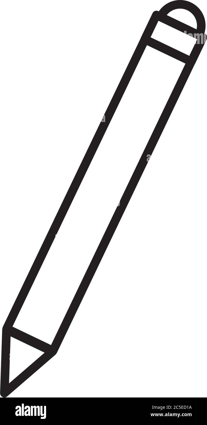 Pencil line style icon design, Tool write office object instrument ...