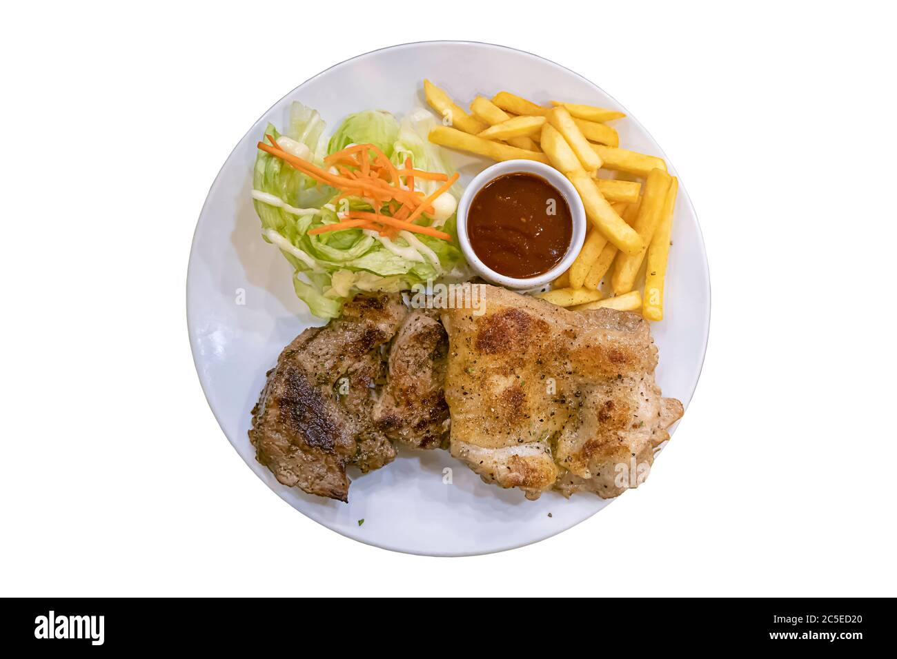Salad fried pork in Cut Out Stock Images & Pictures - Alamy