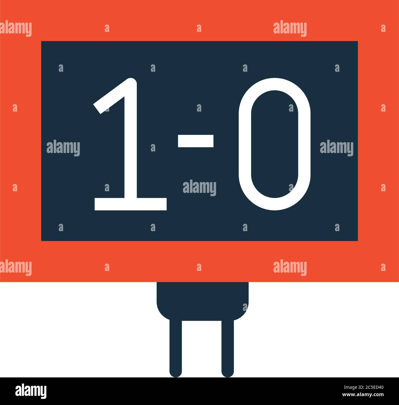 soccer score board flat style icon design, Sport hobby competition and ...