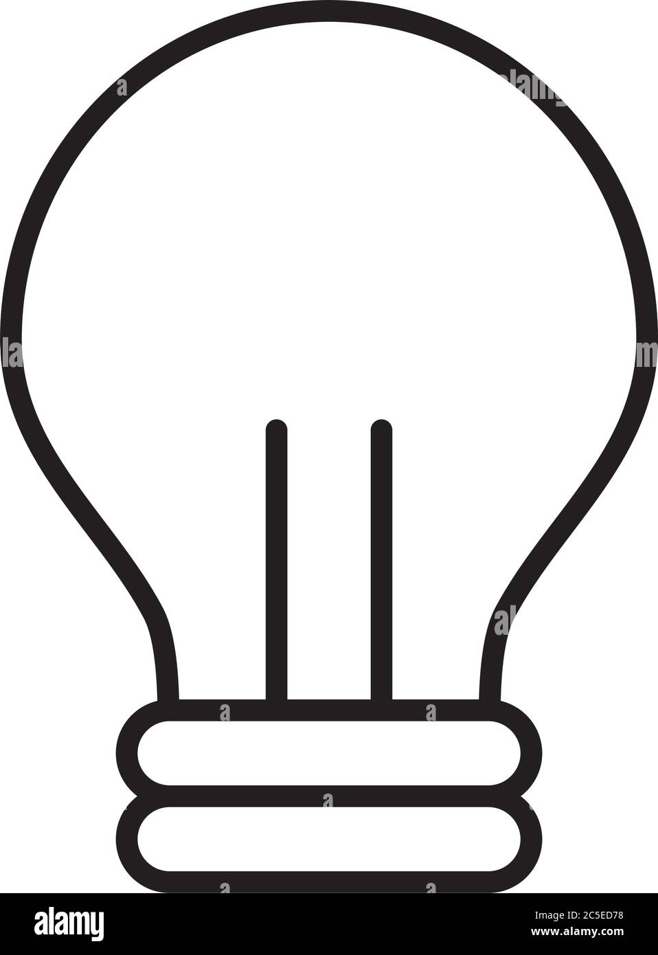 halogen bulb light icon over white background, line style, vector ...