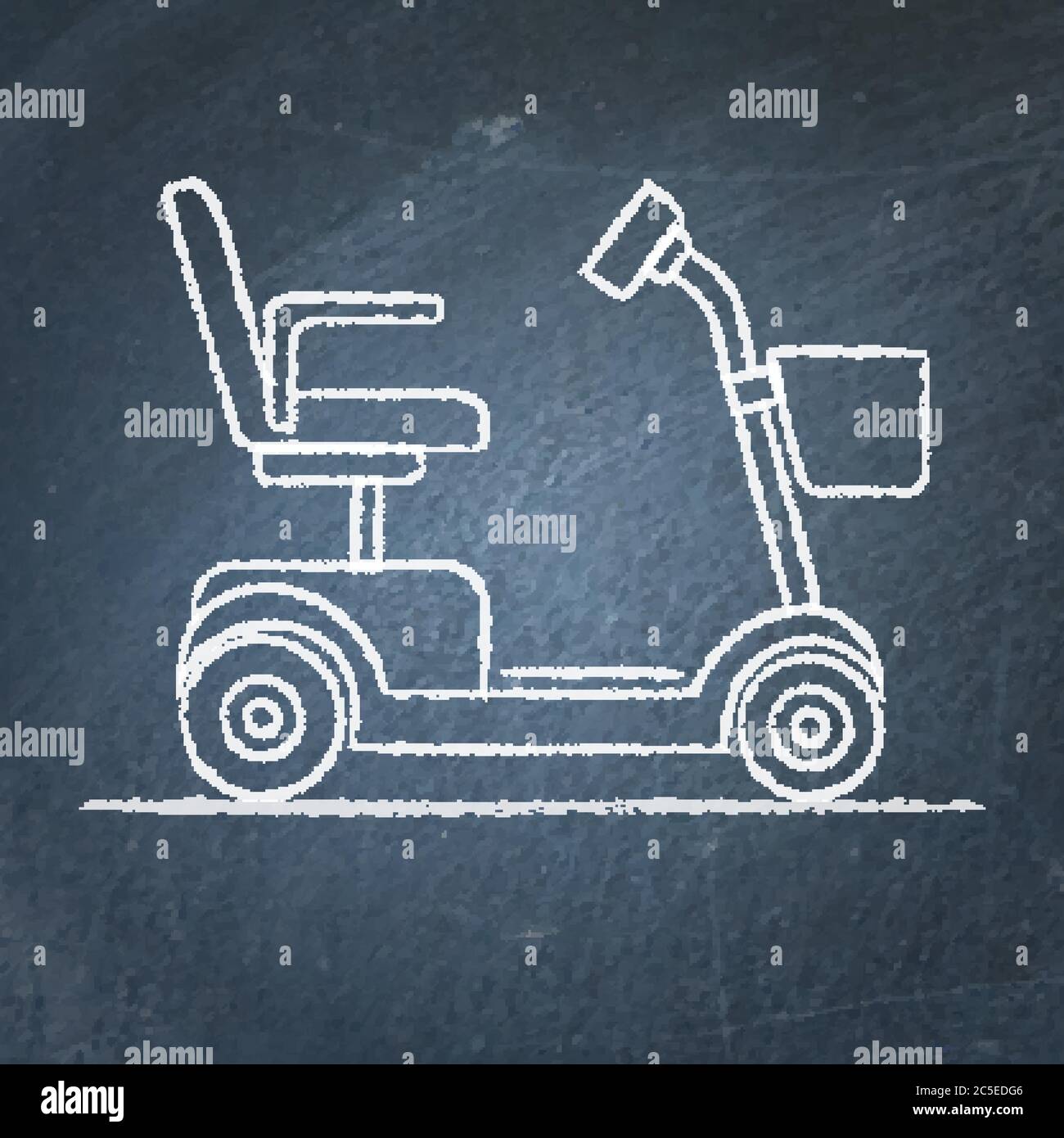 Mobility scooter black and white Stock Vector Images - Alamy