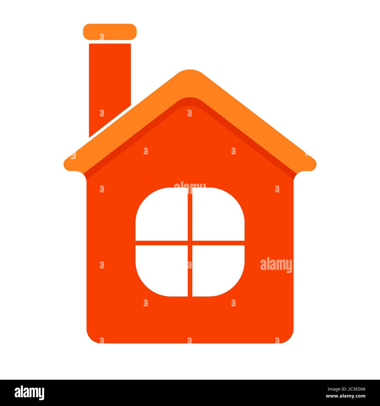 Home symbol icon. Dark orange color. Flat style Stock Vector Image ...