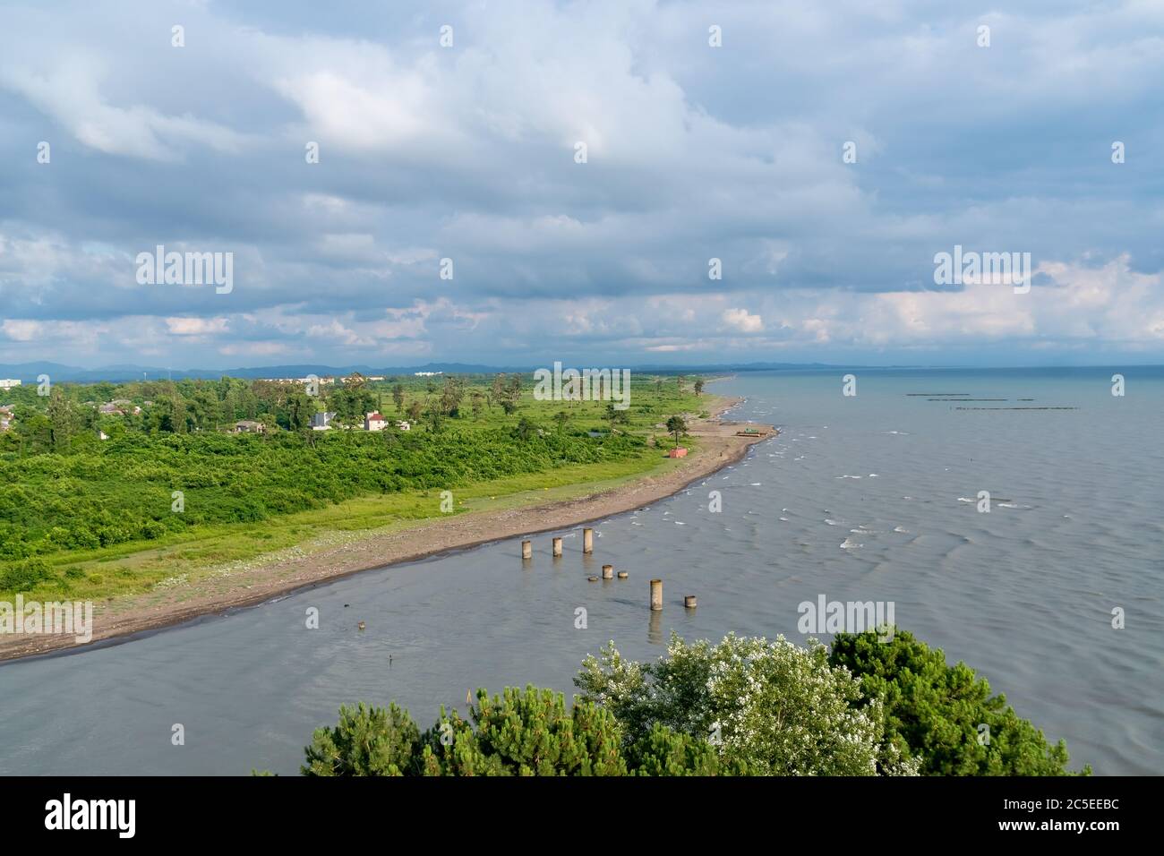 The Rioni River flows into the Black Sea, Poti, Georgia Stock Photo - Alamy