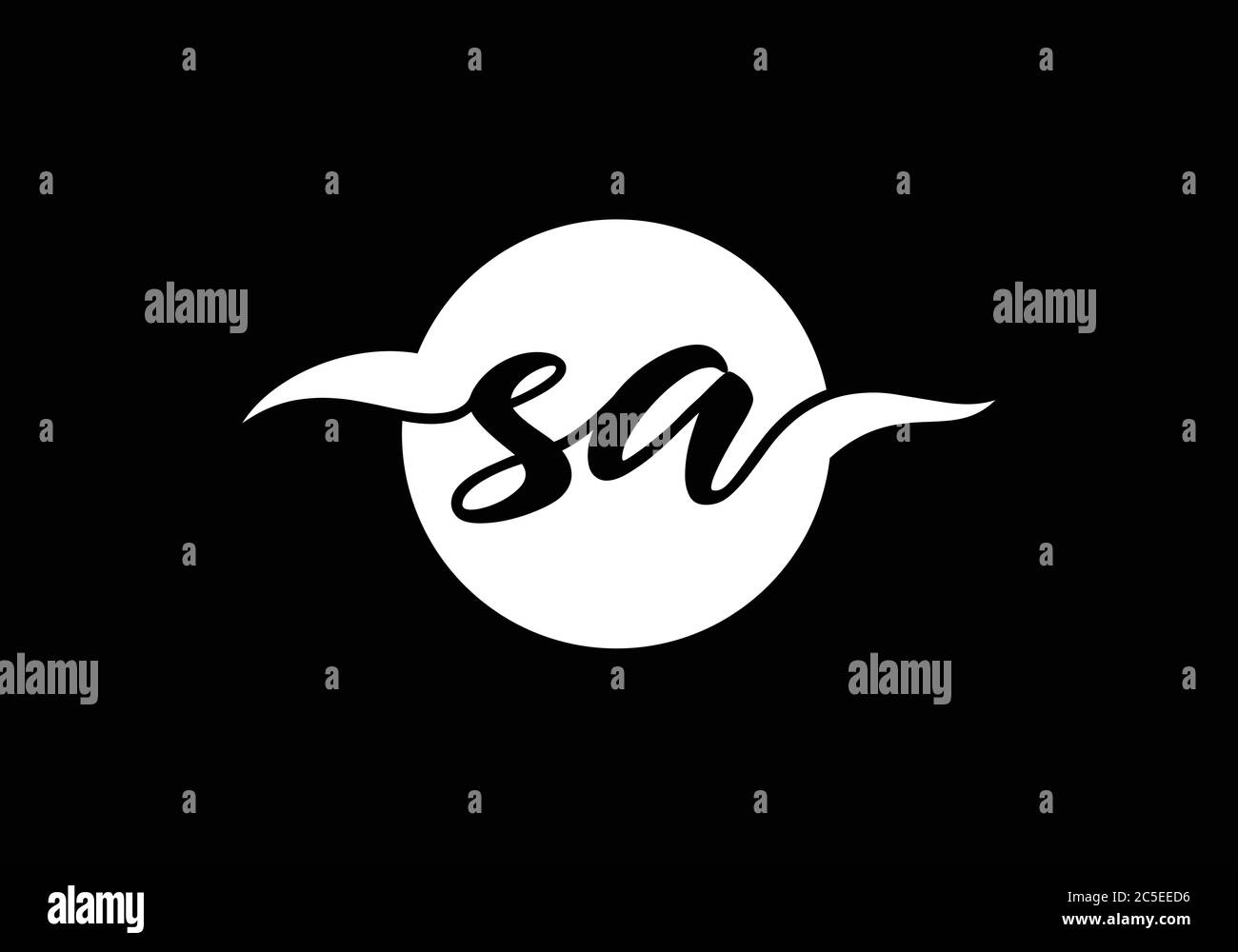 Initial Monogram Letter S A Logo Design Vector Template. S A Letter ...