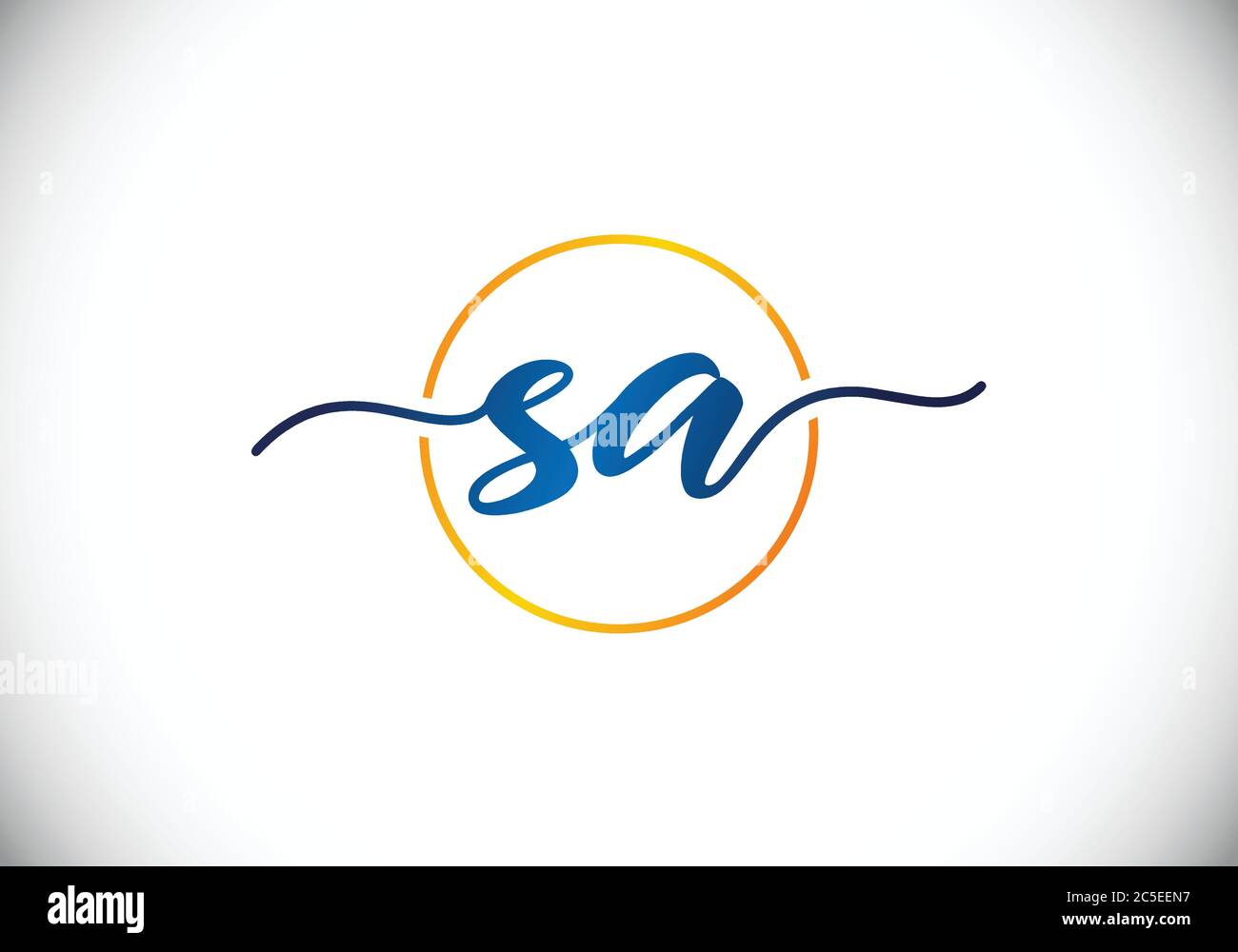 Initial Monogram Letter S A Logo Design Vector Template. S A Letter ...