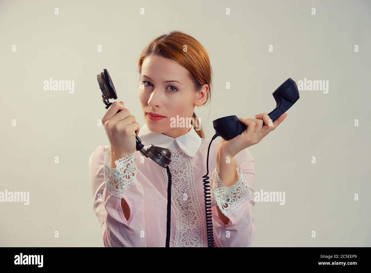 Angry receptionist hi-res stock photography and images - Alamy