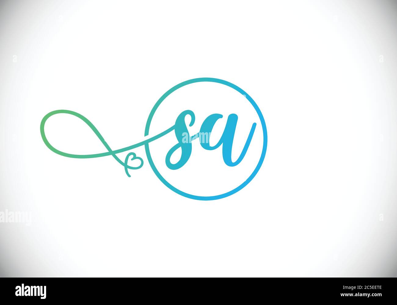 Initial Monogram Letter S A Logo Design Vector Template. S A Letter ...