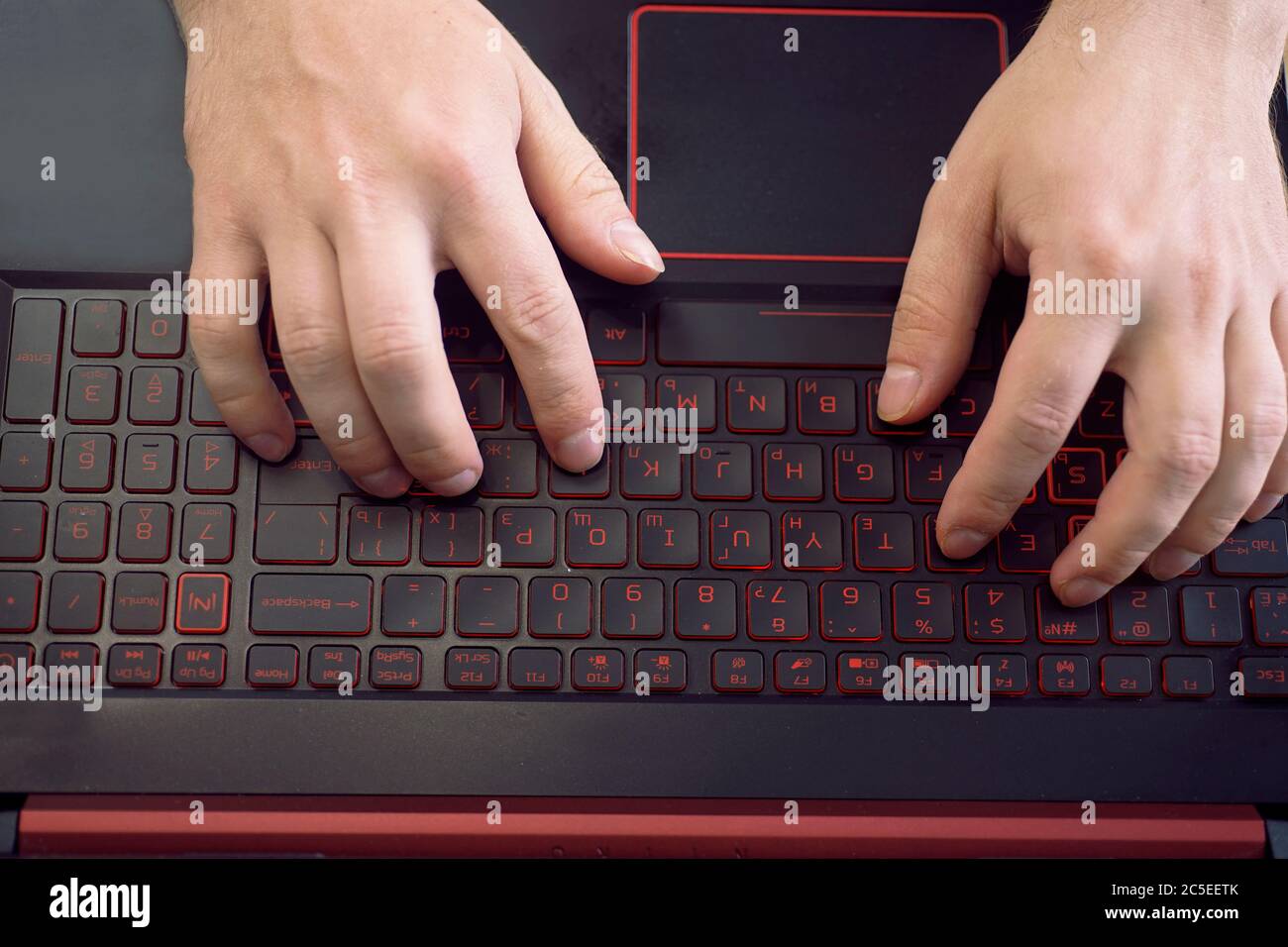 Laptop top view hi-res stock photography and images - Alamy