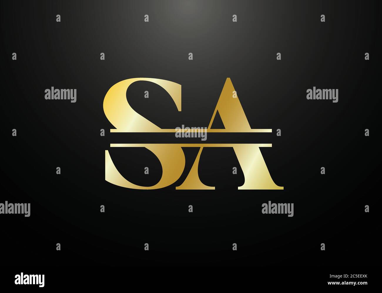 Initial Monogram Letter S A Logo Design Vector Template. S A Letter ...