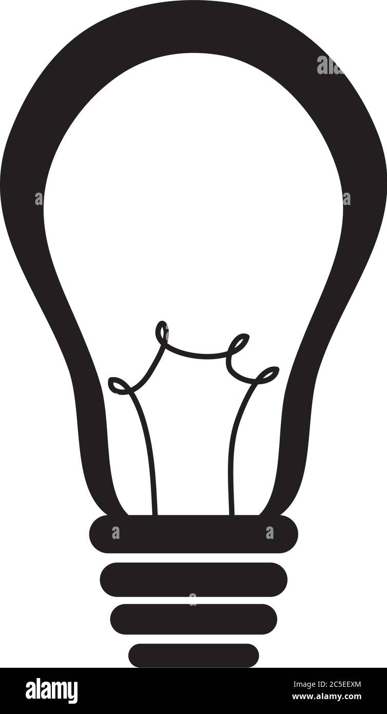 sign bulb light icon over white background, silhouette style, vector ...
